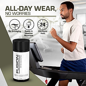 Hair Fibers for Thinning Hair - (1.05 Oz) Real Human Hair Building Fibers to Conceal Bald Spots and Thinning Hair, Root Touch Up and Volumizer, Black