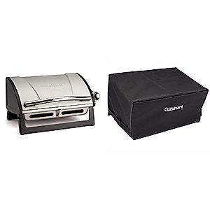 Cuisinart Grill Bundle - Grillster 8,000 BTU Portable Propane Tabletop Gas Grill & Grillster Portable Grill Cover