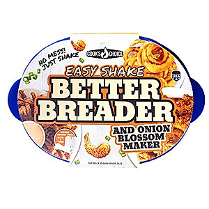 Onion Blossom Maker Set with The Original Better Breader Bowl - All-in-one Set includes Blooming Onion Slicer & Mess Free Batter Breading Station for at Home or On-the-Go - Perfect Coating Each Time