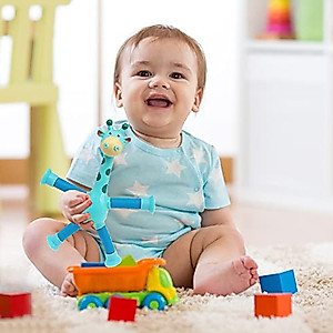 Pop Tube Fidget Toy, Giraffe Tube Toy, Telescopic Suction Cup Tube Giraffe Toy, Cartoon Telescopic Pipe Giraffe, Giraffe Toy Educational, Cartoon Puzzle Parent-Child Interactive Toy (24PC Multicolor)