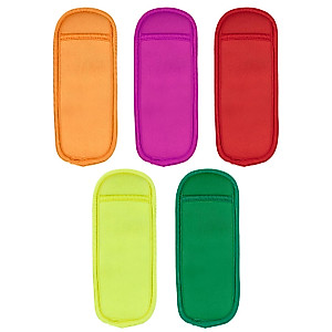 Dohia Reusable Popsicle Holders Ice Popsicles Bags Ice Pop Sleeves Antifreezing Sleeves D1-2306-BGT