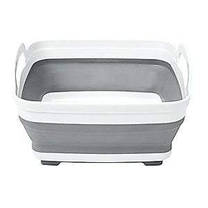 Kitchen Details Collapsible Wash Basin | Self Draining Design | Large Flexible Design | Protect Dinnerware | Self Draining | Space Saver | Home Cleaning | White