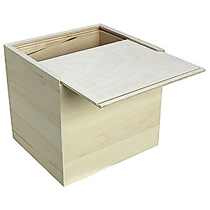 Walnut Hollow Unfinished Wood Card Keeper Box for Arts, Crafts and Home Decor