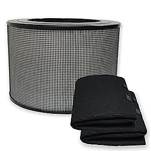PUREBURG Replacement True HEPA Filter Kit Compatible with Honeywell 24000 50250-S, H13 Activated carbon Pre-Filter Air Clean Dust VOCs