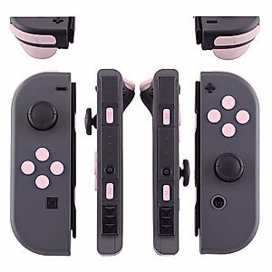 eXtremeRate DIY Full Set Buttons for Nintendo Switch & Switch OLED, Replacement Buttons for JoyCon, ABXY Direction Keys SR SL L R ZR ZL + - Home Capture Trigger Buttons Springs - Cherry Blossoms Pink