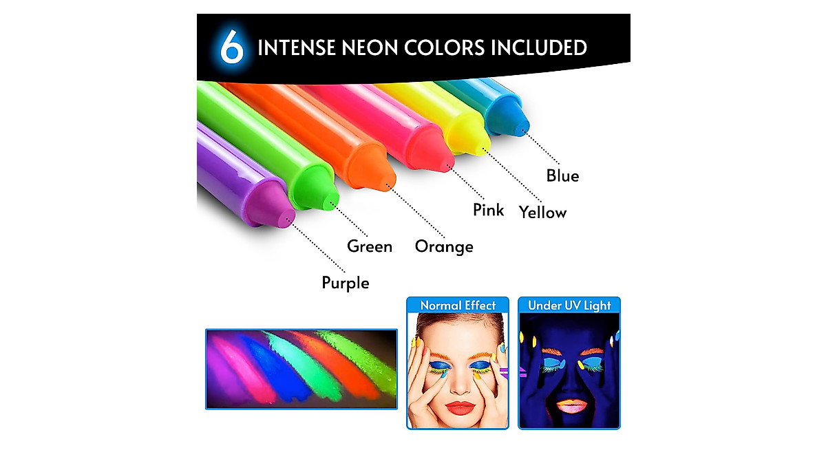 Glow King Blacklight Reactive Crayons - Ultimate Party Fun