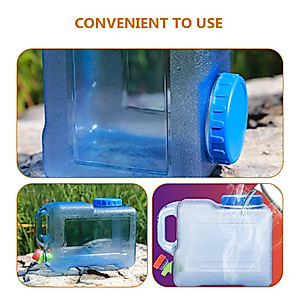 ABOOFAN Camping Water Container Water Storage Container with Spigot Portable Large Water Tank Hiking Water Bucket for Outdoor Camping Picnic Hiking Car Driving