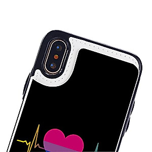 Bisexual Pride Heart Wallet Phone Cases Fashion Leather Design Protective Shell Shockproof Cover Compatible with iPhone X/XS