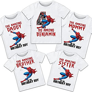 Spiderman birthday shirt, Spiderman birthday tshirt Spiderman family shirts, Spiderman theme party shirts, Spiderman matching shirts, Spiderman tshirt