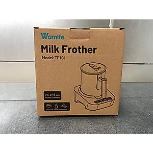 Wamife 4 in 1 Detachable Electric Milk Frother and Steamer, 13.5oz/400ml, Stainless Steel for Coffee Latte, Cappuccinos, Macchiato, Hot Chocolate, Dishwasher Safe