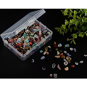 Natural Chip Stone Beads Multicolor 5-8mm About 400 Pieces Irregular Gemstones Healing Crystal Loose Rocks Bead Hole Drilled DIY for Bracelet Jewelry Making Crafting (5-8mm, Multicolor)