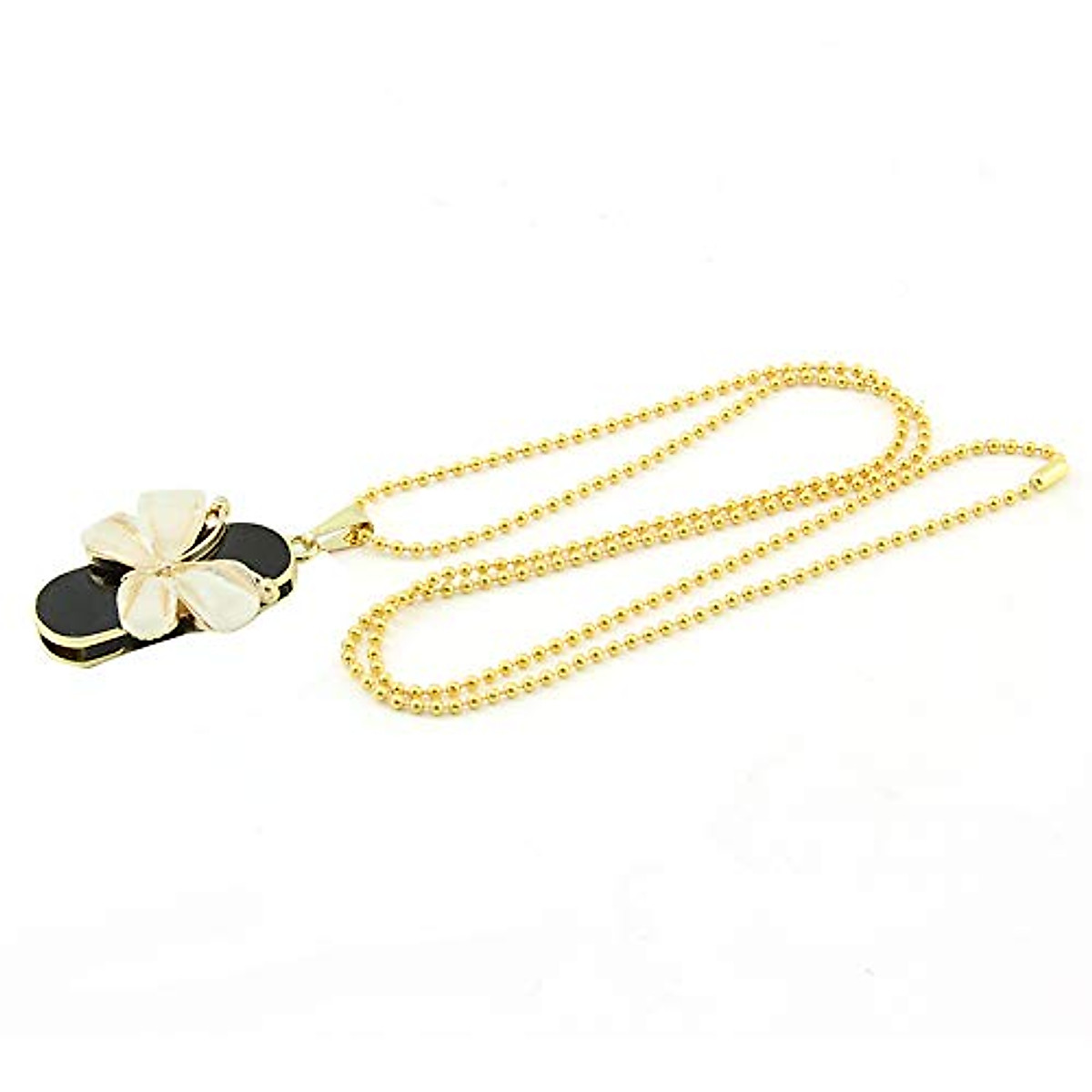 3C Light 32GB 2.0 USB Flash Drive Crystal Butterfly Shape Jewelry USB Flash Disk Jump Drive Thumb Drive Pen Drive with Necklace Memory Stick Data Storage Gift (32 GB, White)