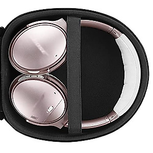 Linkidea Headphones Carrying Case Compatible with Bose QC45, QC35 II, QC 35, QC 25, AE2, AE2i, AE2w Case, Protective Hard Shell Travel Bag with Cable, Charger Storage (Black)