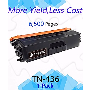 (1-Pack) Black High Yield Compatible TN436 TN-436 TN-436BK Toner Cartridge TN436BK Used for Brother HL-8260CDW L8360CDWT MFC-L8690CDW L8900CDW L8610CDW DCP-L8410CDW Printer, by EasyPrint