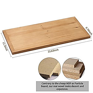 Crofy Rustic Bookshelf, 2 Tier Real Wood Bookshelf, Metal Book Shelf for Storage, Bookcase for Office Organization and Storage, 12.6 D x 23.62 W x 22.83 H Inches, Black