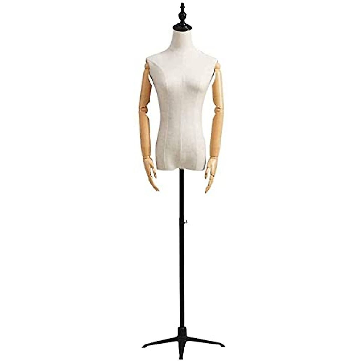 Tailors Dummy Mannequins Female Mannequin Floor with Metal Base, Body Mannequin Form for Store Picture Design Clothing Display, 55.1" to 68.9" Height Adjustable Dressform Mannequin