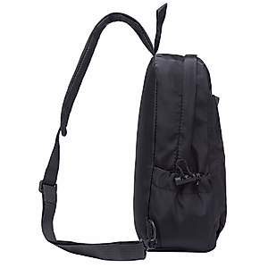 Small Crossbody Sling Backpack Sling Bag, Chest Bag Daypack Cross Body Bag Fanny Pack for Outdoors Traveling Hiking - Black