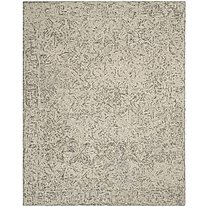 Nourison Vail Abstract Beige/Grey 8'3' x 11'6" Area -Rug, Easy -Cleaning, Non Shedding, Bed Room, Living Room, Dining Room, Kitchen (8x12)