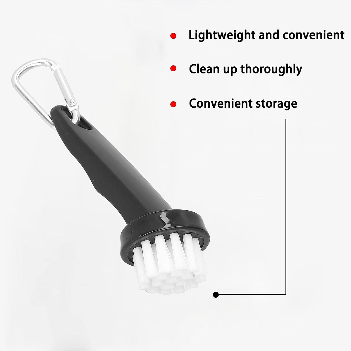 VGEBY Brush, Round Head Putting Pole Cleaning Brush Nylon Cleaner Accessory