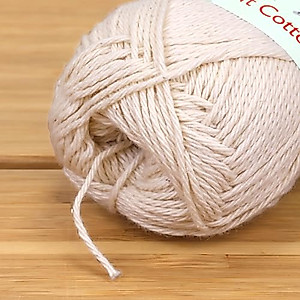 JubileeYarn Undyed Craft Cotton Yarn - Fine Weight - 100g/Skein - 2 Skeins
