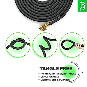 Nifty Grower Expandable Garden Hose 100FT - Hoses Expandable 100 FT Heavy Duty w/Double Latex Core - 100 Foot Hose w/Brass Fittings - Collapsible Hose 100FT