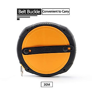 Land Long Steel Tape Measure -100FT/30M by 1/2-Inch,Inch/Metric Scale,Light and Convenient (100FT)