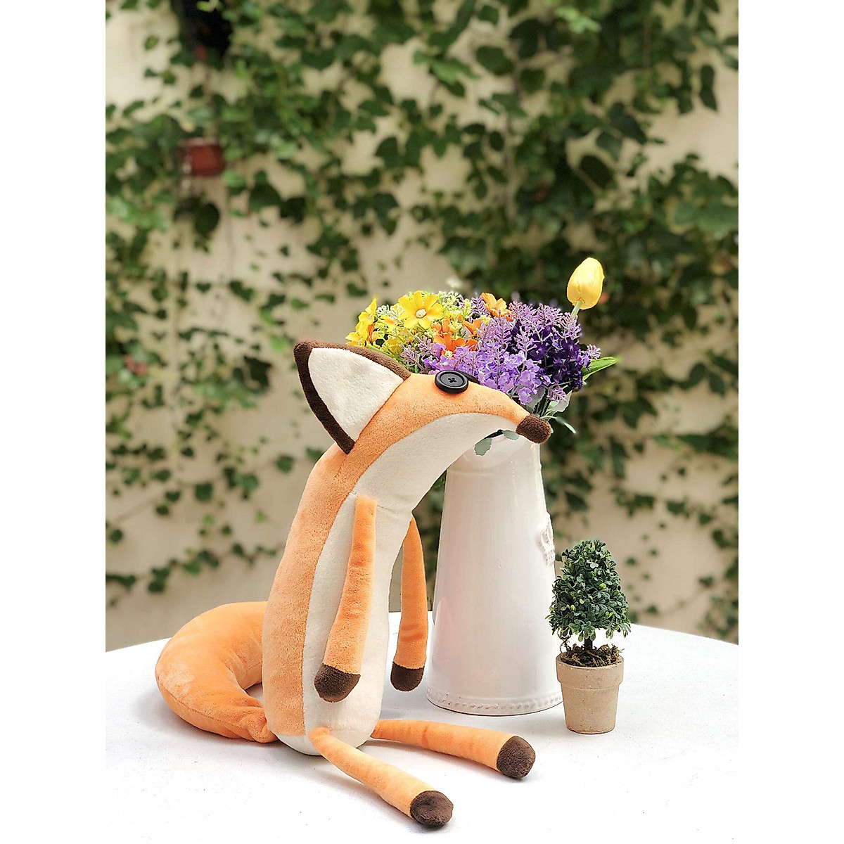 The Little Fox Le Petit Fox Plush Doll Puppet Toy, Fox Throw Pillow Orange Fox Cartoon Sleeping Stuffed Toy for Prince Christmas/Birthday/Party