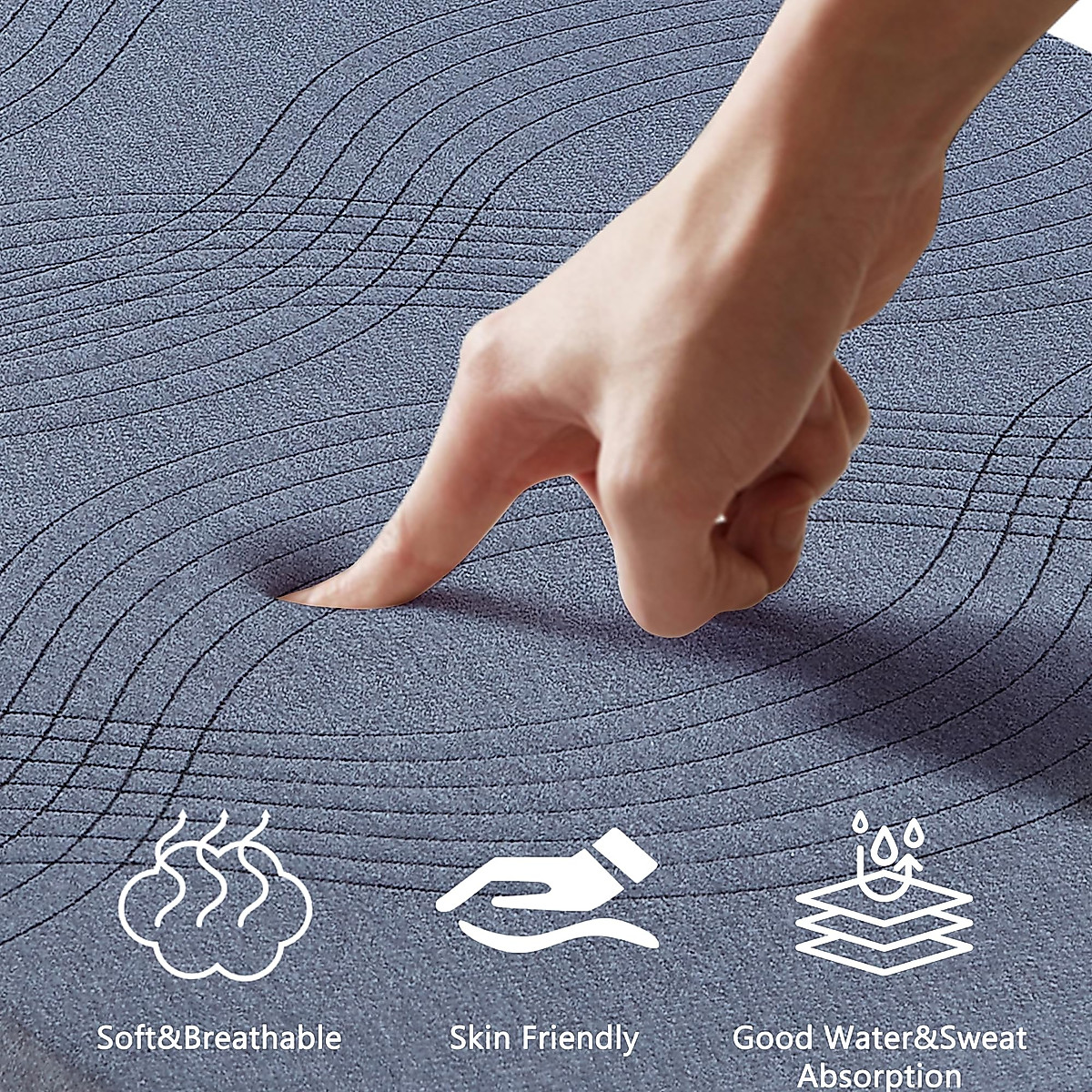 VECELO Gel Infused Memory Foam Mattress Topper Twin Size, 2 Inch Fresh Cooling Mattress Pad with Washable Cover for Twin Mattress, Pain Pressure Relieve Bed Topper, Breathable, Comfort
