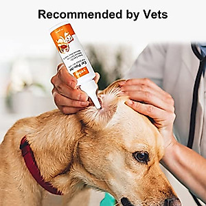 yadee Dog Ear Powder, Ear Hair Removal for Dogs Cats, 30gm Ear Cleaner Fresh Powder with Tweezers & Large Cotton Swabs, Remove Ear Wax & Odor for Pets