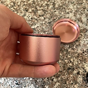 Brando Moon Rose Gold Pocket Storage Case Container Smell Proof and Air Tight - Easy to Carry and Best Way to Preserve Coffee - 2.1 x 1.8”