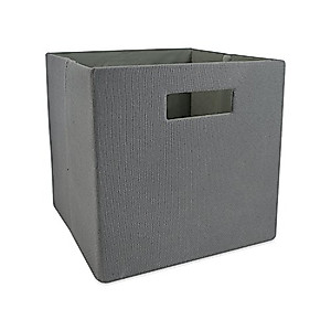 DII Poly-Cube Storage Collection Hard Sided, Collapsible Solid, Small, Gray