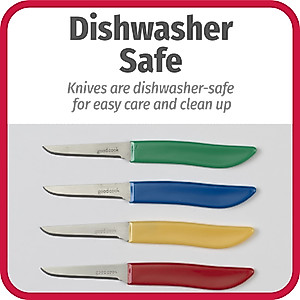Good Cook 4-Piece Quick Paring Knife Set, multi-color, Small