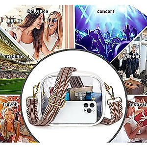 Zyig clear bag stadium approved clear purse Stadium Approved Crossbody Women Small Handbags Transparent for Concert Activityclear bag clear purse