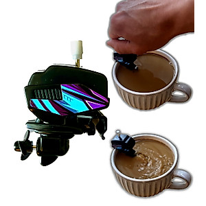 The MugBoat - Wind Up Motor Coffee Mug Mixer Fishing Boating Lover Gag Gift Fathers Day Present