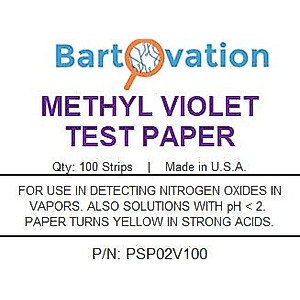 Methyl Violet Test Paper | No Color Chart Qualitative Test [Vial of 100 Strips]