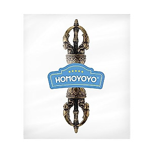 Homoyoyo Buddhist Dorje Vajra Pestle Brass Craft Ornament Retro Antique Buddha Pendant Charms for DIY Keychain Car Decor Buddhism Supplies