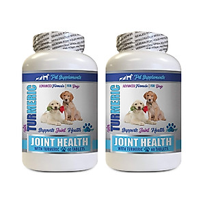 PET SUPPLEMENTS & NUTRITION LLC Dog Joint Support - Joint Health with Turmeric - MSM - GLUCOSAMINE - Hip Support - Dog glucosamine Joint Supplement - 120 Tablets (2 Bottles)