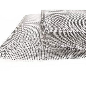 304 Stainless Steel Woven Wire 8 Mesh - 12"X24" (30cmX60cm) Garden Fence BBQ Wire Mesh Window Screen Mesh 2 Pcs