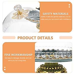 Ipetboom 1 Set Ceramic Cake Pan Food to Rotate Ceramics Dome White