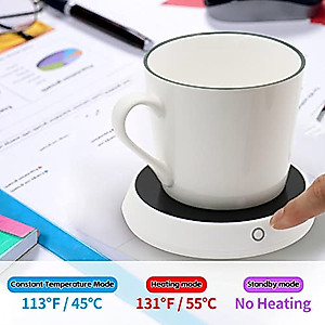 Coffee Mug Warmer, Electric Coffee Warmers for Office Desk, Candle Warmers with 2 Temperature Settings & Gravity Switch Auto On/Off, Warming & Heating Coffee, Milk, Beverage, Tea and Hot Chocolate