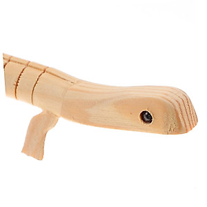 SAFIGLE 5pcs Unfinished Lizard Model Lizard Wiggle Reptile Chameleon Prank Props Wood Lizard Toy Wood Lizards to Paint Flexible Timber Lizard Animal Wooden Craft Supplies Artificial Child