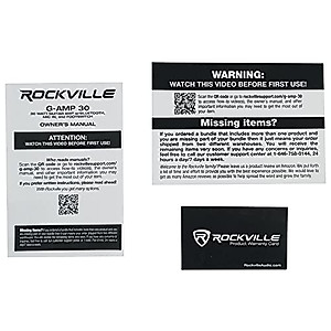 Rockville G-AMP 30 Watt Guitar Combo Amplifier Amp Bluetooth/Mic in+Footswitch