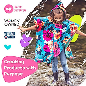 Birdy Boutique Car Seat Poncho for Kids – Safe to Use Over Seat Belts – Reversible Warm and Cozy Blanket – Easy on Easy Off and Doesn’t Impact Car Seat Performance – Mermaid Floral – One Size