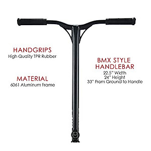 Xspec Rainbow Neo Chrome Pro Stunt Kick Scooter, Unique Oil Slick Anodized Design, Aluminium with BMX Handlebars Reinforced Aluminium Wheels and Fork