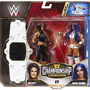 Mattel WWE Sasha Banks vs Bayley Championship Showdown 2-Pack 6-inch Action Figures Monday Night RAW Battle Pack for Ages 6 Years Old & Up