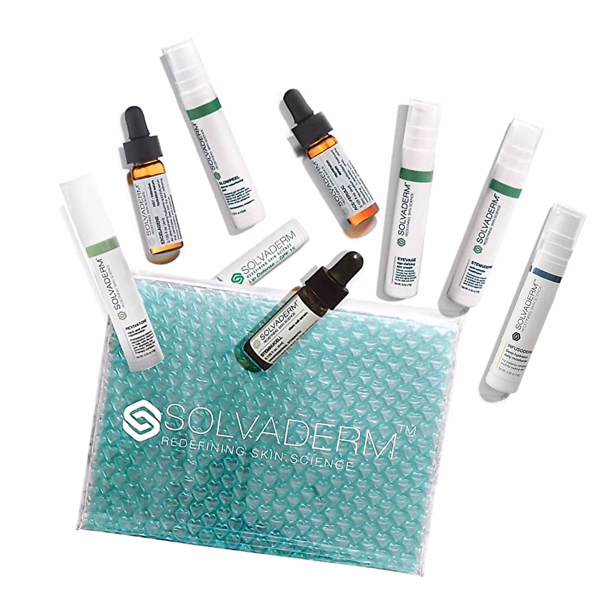 Solvaderm Skin Essentials Starter Pack - 8 - Piece Collection Of Treatments For The Eyes, Face, Neck & Chest, With Powerful Anti-Aging & Skin-Rejuvenating Benefits For All Skin Types