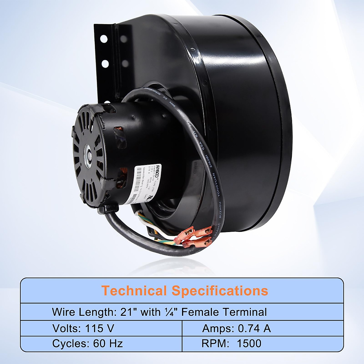 Hipoilk 3-21-33647 Convection Blower Fan for Harman P68, P61, P43, P38, Advance, Accentra 52i Pellet Stove, 3-21-22647 Distribution Blower Fan