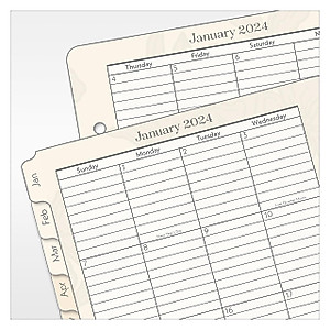 FranklinCovey - Serenity One Page Per Day Ring-Bound Planner (Classic, Jan 2024 - Dec 2024)