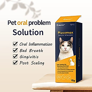 CUROVET MucoMax, Oral Wound Care Gel for Dogs and Cats, 0.35oz. Safe and Easy Care with 100% Natural Ingredients. Treats Oral Wound and Inflammation.