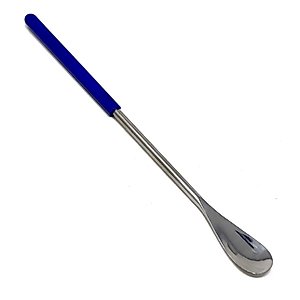 Vinyl Grip Stainless Steel Micro Lab Laboratory Flat Spoon Weighing Spatula Sampler (7 inch)
